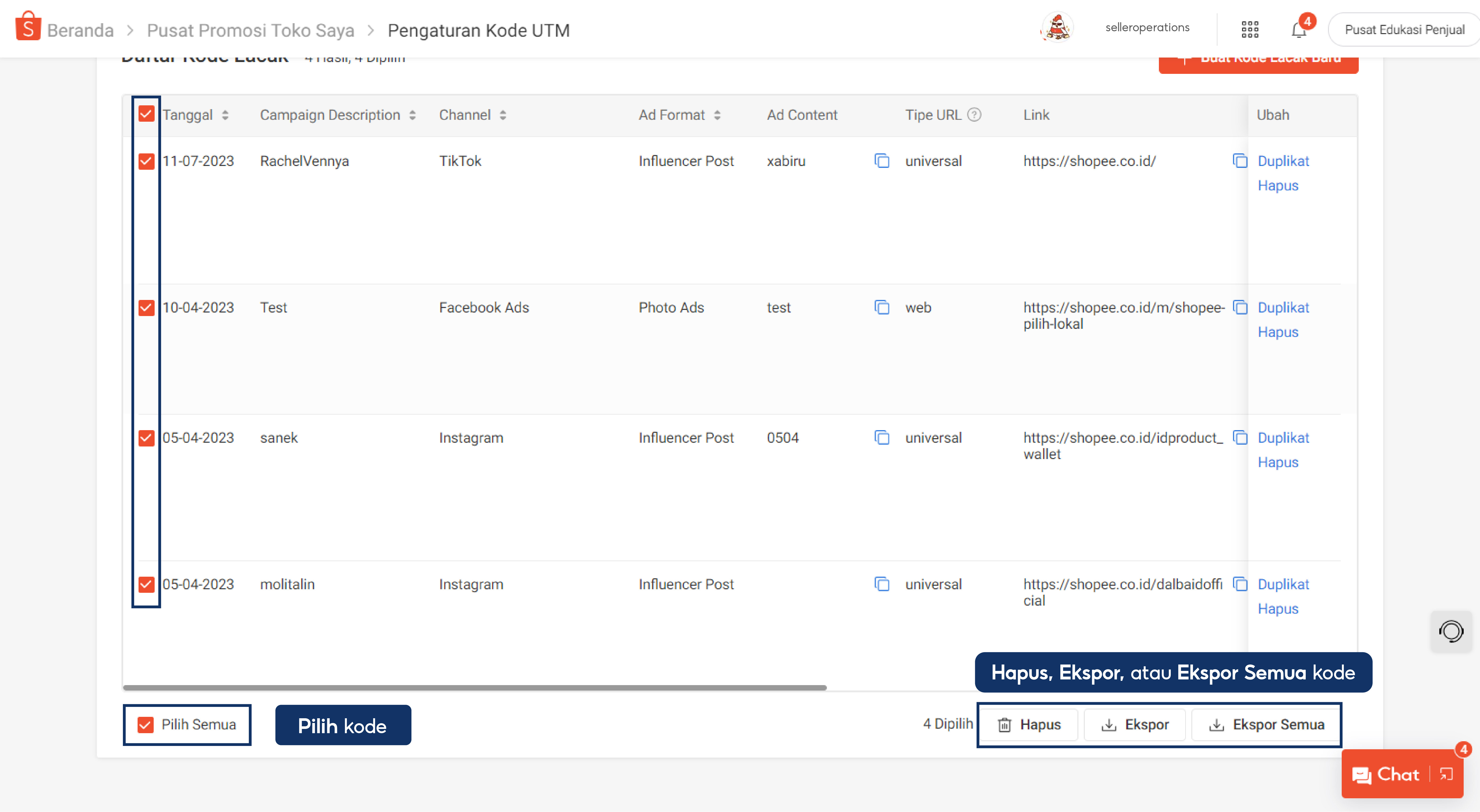 Menggunakan Pengaturan Kode UTM | Pusat Edukasi Penjual Shopee Indonesia