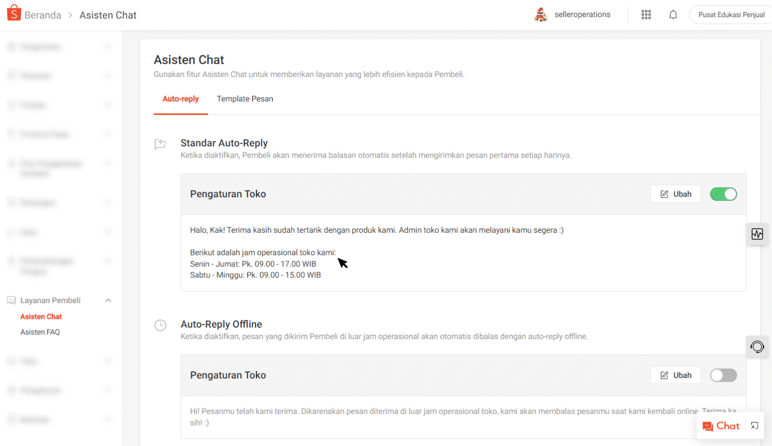 Auto Reply di Asisten Chat | ID Pusat Edukasi Penjual [Shopee]