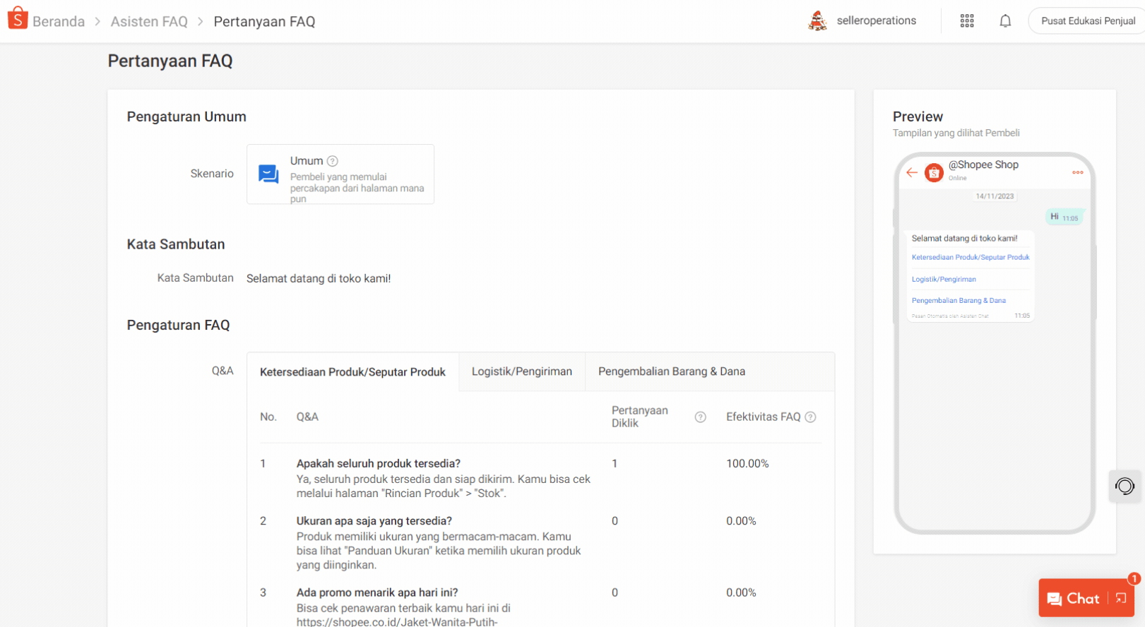 Tentang Asisten FAQ | ID Pusat Edukasi Penjual [Shopee]